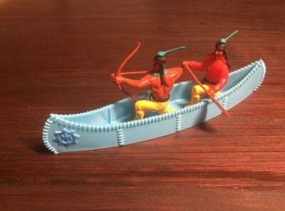 Timpo Indian Canoe - Turquoise - Wild West - 1970's | eBay