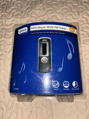 Sealed New Ativa MP3 2GB Music FM Radio USB2.0 Player Voice Records ...