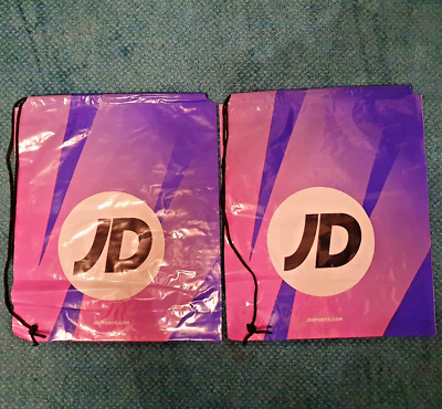 2x JD Sports Purple/Pink Limited Edition Drawstring Bags Shopping ...