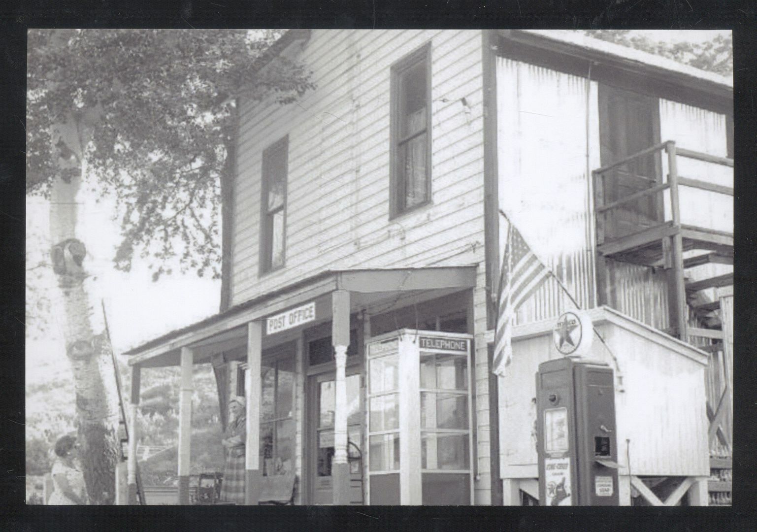 REAL PHOTO CECIL OREGON GENERAL STORE DOWNTOWN GAS STATION POSTCARD ...