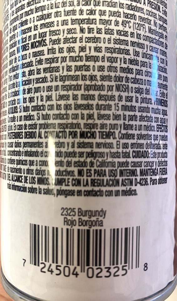 Krylon Fusion for Plastic GLOSS Burgundy 2325 Spray Paint 12 Oz | eBay