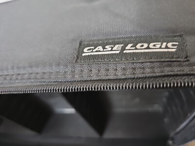 Case Logic 60 Cassette Tape Carrying Case Black Storage Holder Double ...