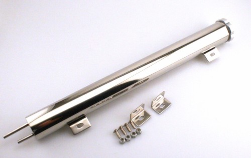 Polished Stainless 2" x 19" Overflow Tank - Hot Rod/Rat Rod #9976 | eBay