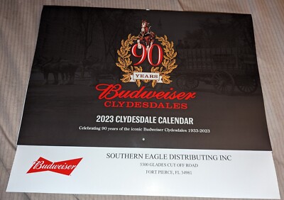 2023 Official Budweiser Clydesdales 12 Month Calendar Celebrating 90 ...