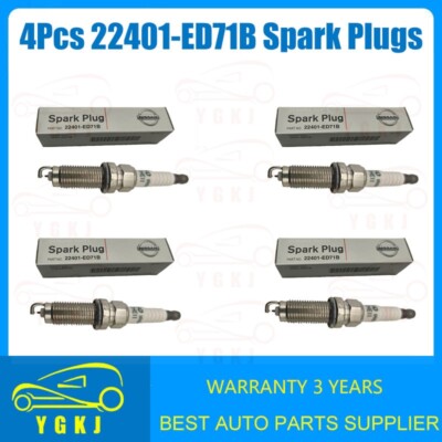 4x Genuine 22401ED71B Iridium Spark Plugs Gap 0.04 For Nissan Altima ...