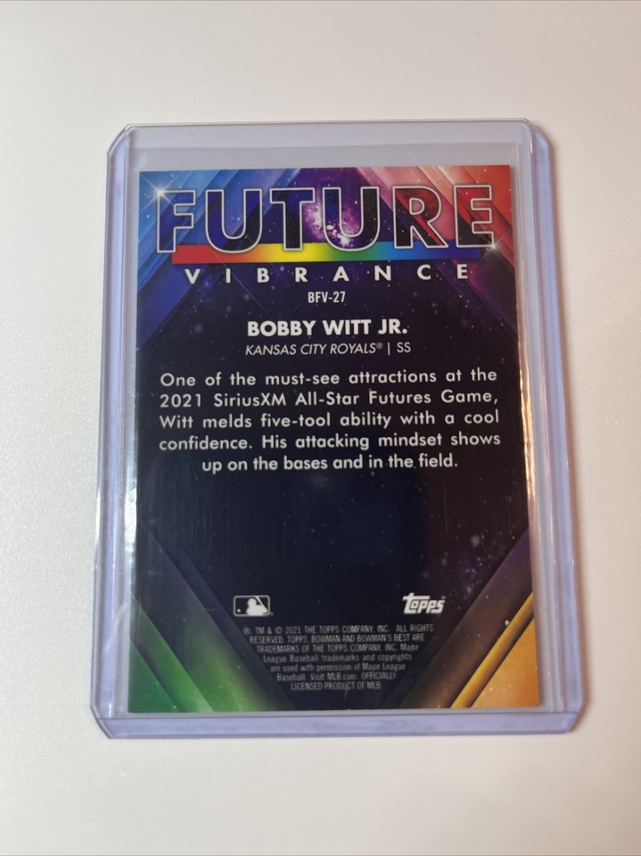 2021 Topps Bowman Best Bobby Witt Jr Future Vibrance BFV-27 | eBay