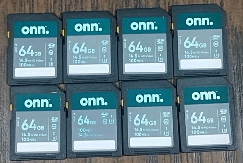 onn 64GB Class 10 U3 SDXC Flash Memory Card up to 100MB/s read speed ...