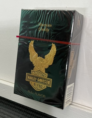 1990’s Harley Davidson Custom Blend Full Flavor Cigarette EMPTY Hard ...