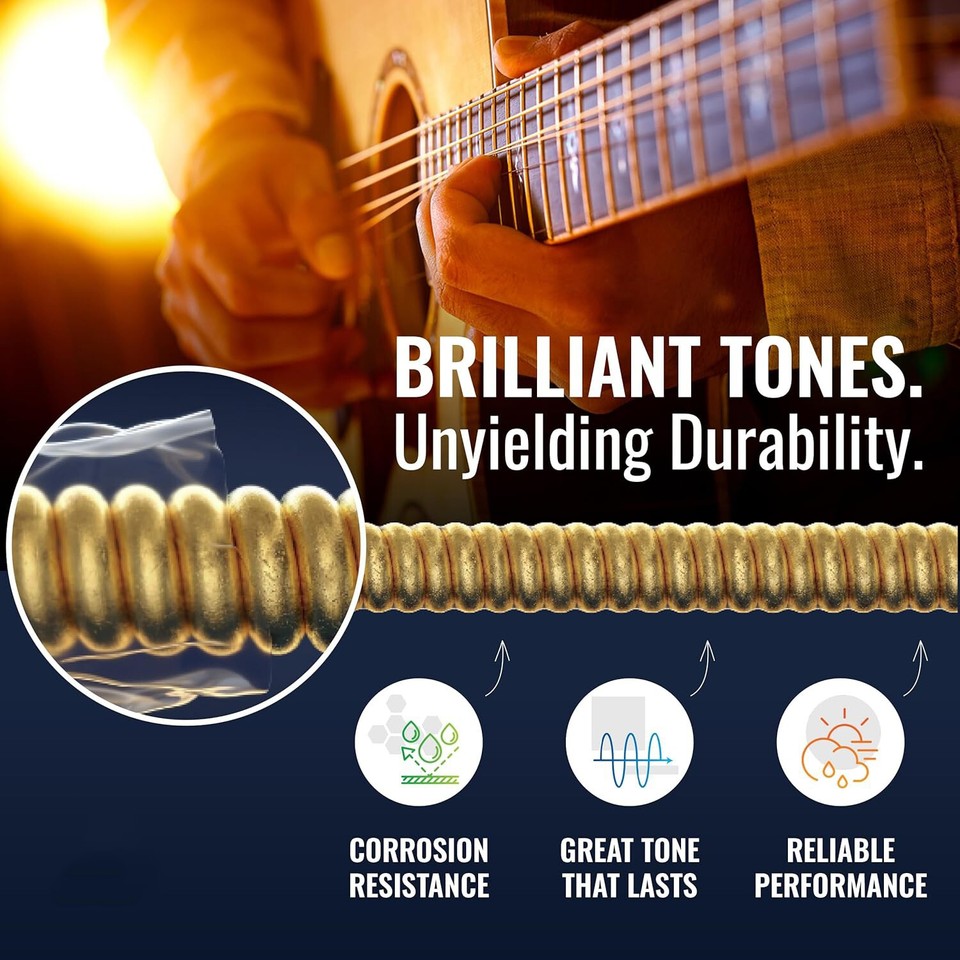 Acoustic Guitar Strings Phosphor Bronze LIGHT 12-53 16002 16027 16052 ...