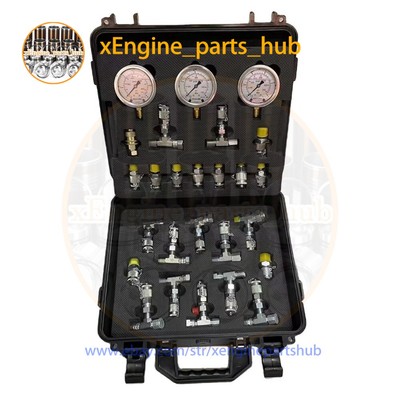 Hydraulic test kit 3 test hose 3 pressure gauge 11 test joint 12 tee ...