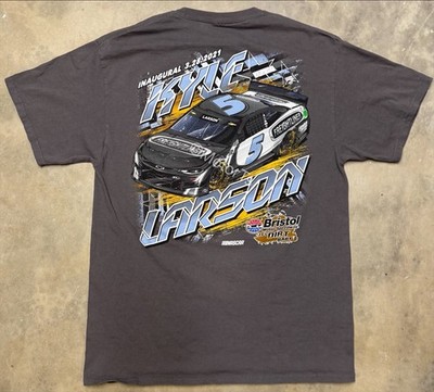 2021 Kyle Larson Inaugural Bristol Dirt Race NASCAR Tee - Large | eBay