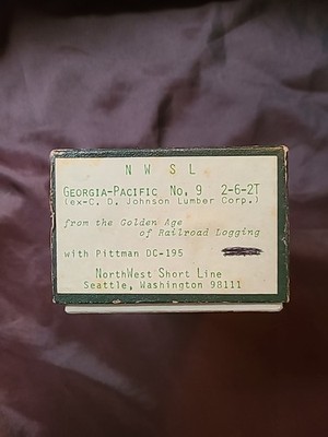 NWSL HO BRASS Georgia-Pacific #9 2-6-2T Steam Locomotive - Painted | eBay