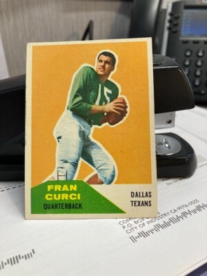 1960 Fleer Fran Curci (RC) EX++ | eBay