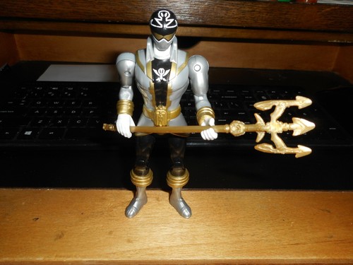 Bandai Power Rangers Megaforce 5" Silver w Orion Trident Spear ...
