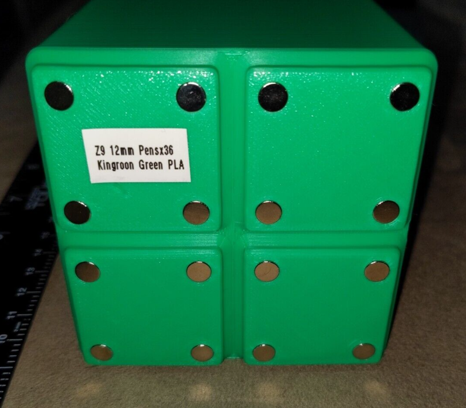 Gridfinity Pen Pencil Marker holder, 36x 12mm hole organizers magnetic ...