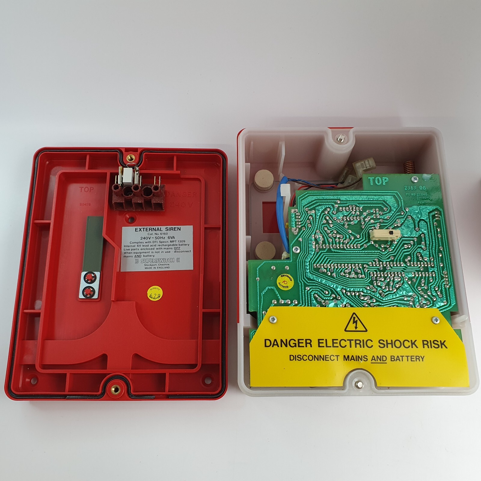 Vintage Superswitch External Siren Burglar Alarm Bell Box Sounder 6160 ...