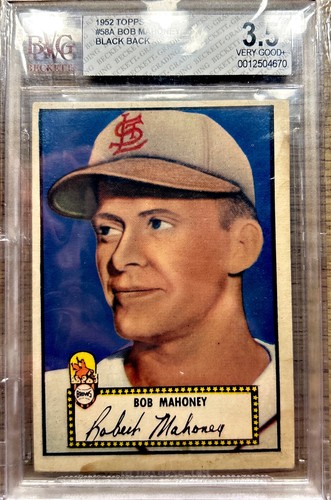 1952 Topps #58a Bob Mahoney BVG 3.5 | eBay