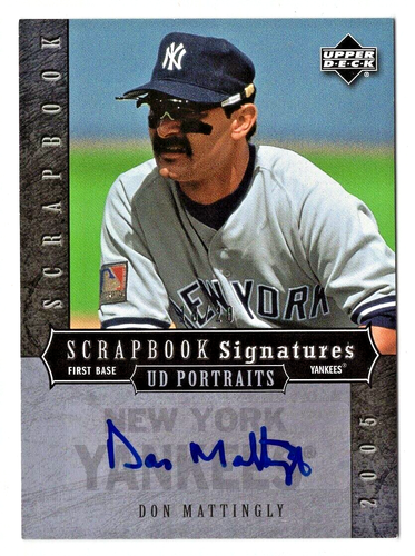Don Mattingly 2005 Upper Deck Portraits Scrapbook Signatures Auto SSP ...