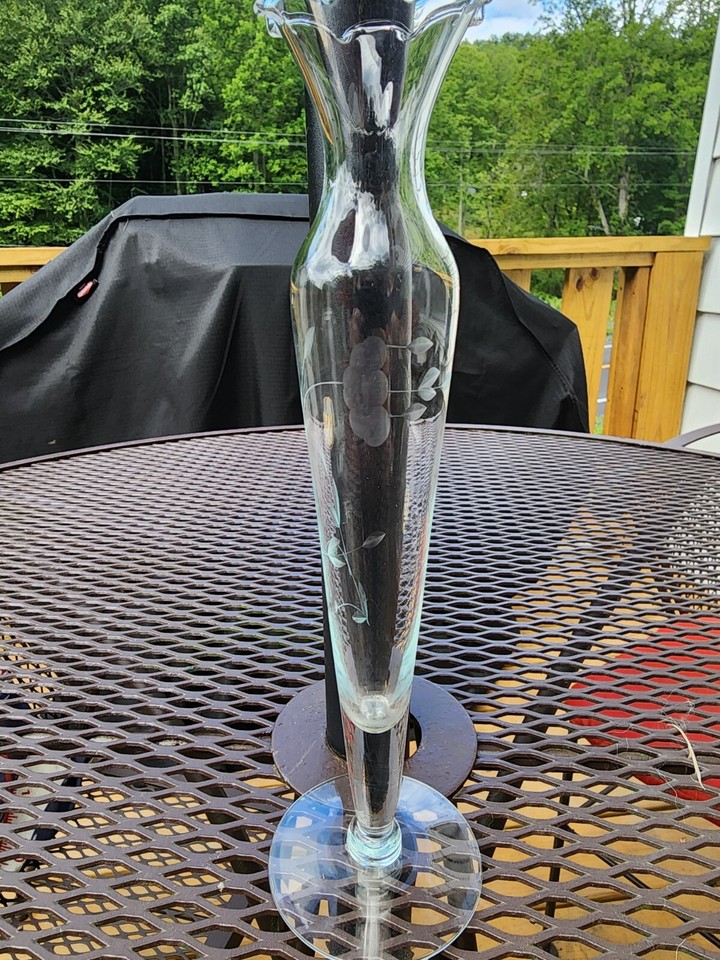 Vintage Princess House Crystal Bud Vase Heritage 10" Tall EUC | eBay