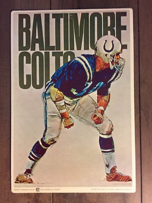Baltimore Colts 1968 NFL vintage sign - 8" x 11 1/2" -classic logo | eBay