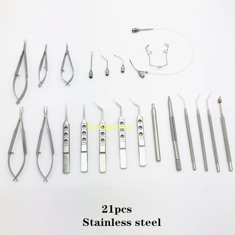 21pcs Titanium Cataract Set instruments with Double layer tray ...