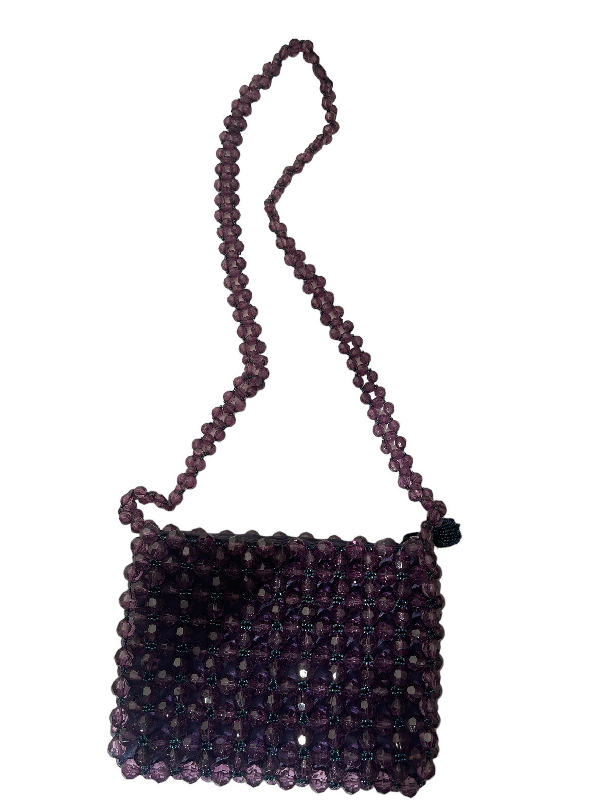 Vintage Vanessa Paris-New York-London Purple Beaded S… - Gem