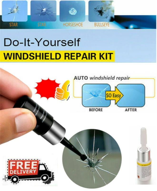 2x Car Windshield Repair Kit Wind Screen DIY Windscreen Glass Chip ...