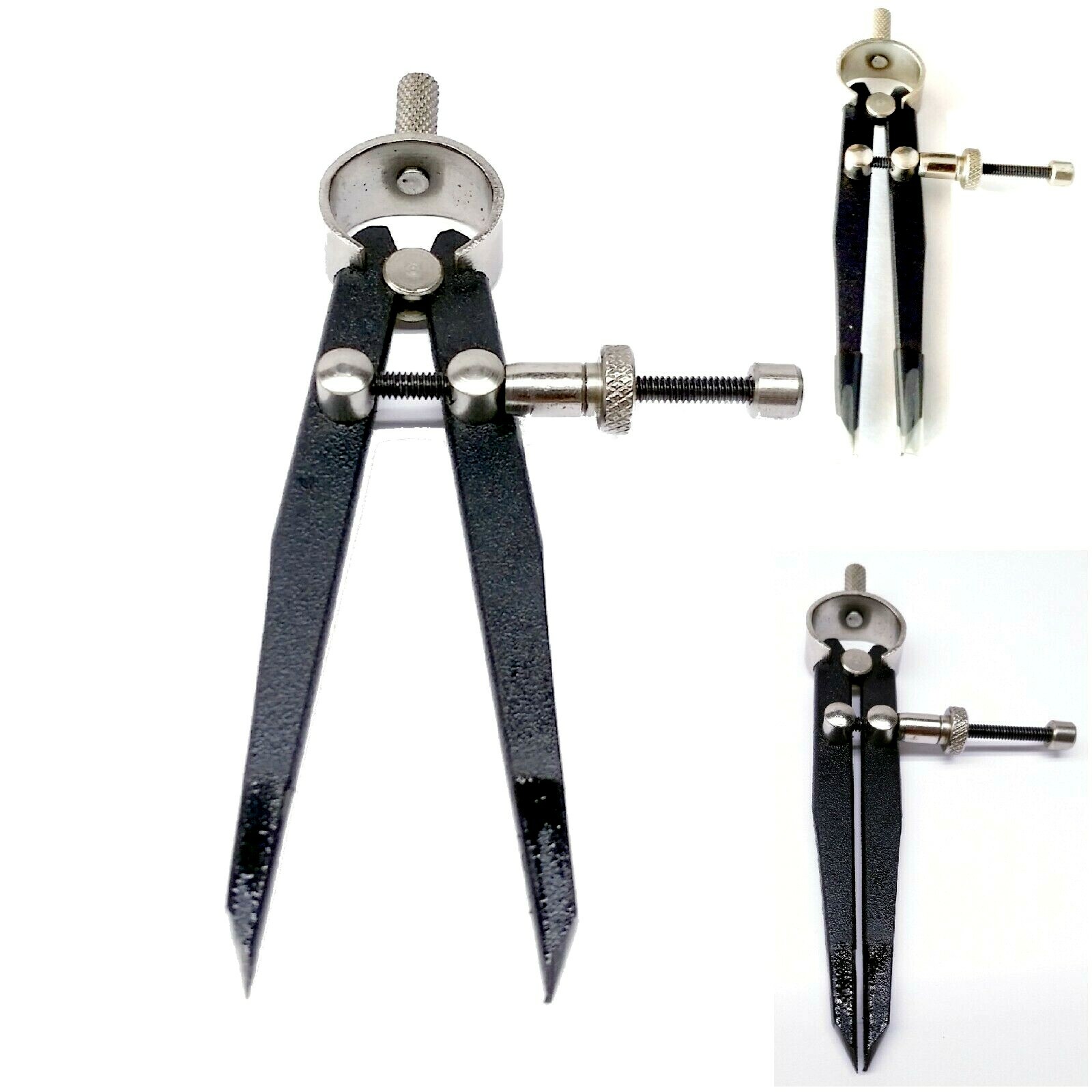 Jewelers Spring Divider 3" Black Steel Measuring Compass Gauge ...