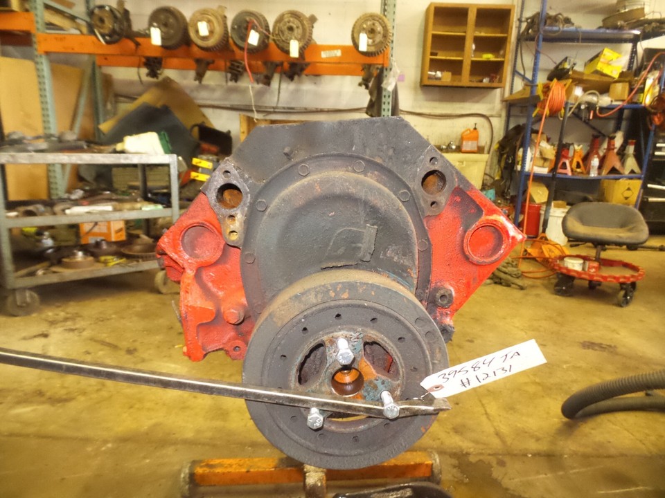 SBC 350 V8 ENGINE MOTOR 3970010 2 BOLT MAIN SMALL BLOCK CHEVY 30 OVER ...