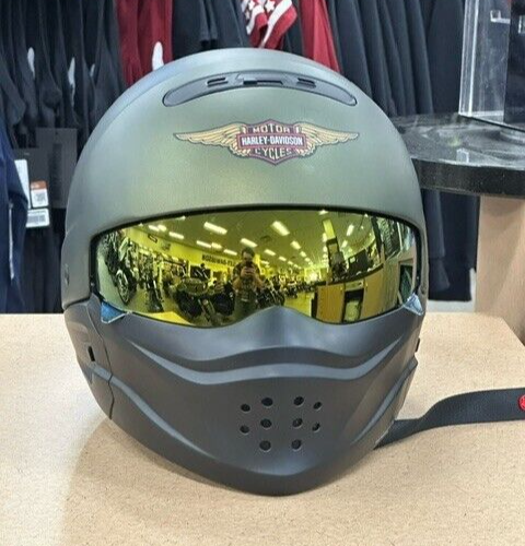 Harley-Davidson Marshall 3-In-1 Helmet Green 97173-22VX Size Small | eBay