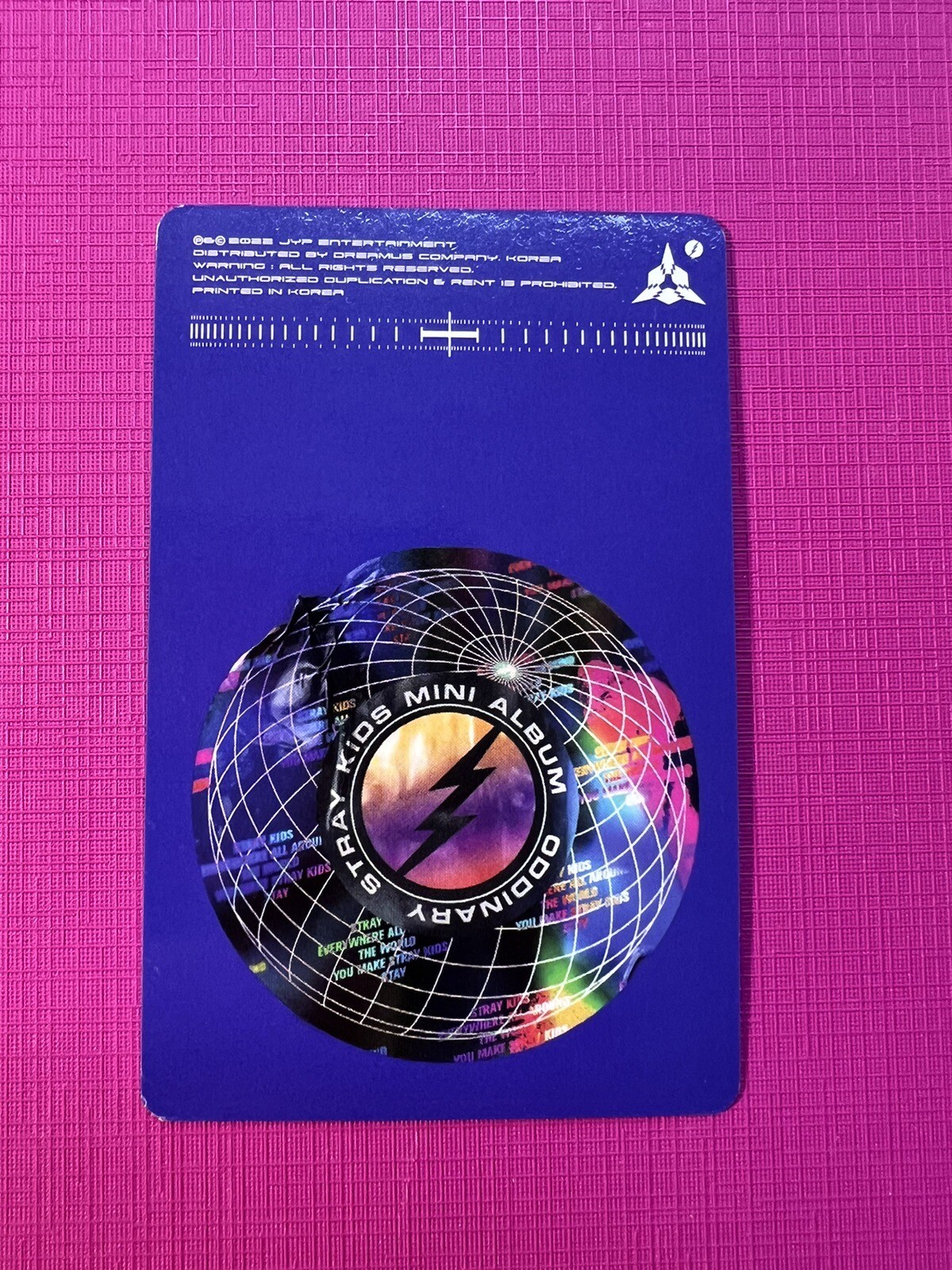 STRAY KIDS ODDINARY Album Official Unit (Blue) Photocard - HYUNJIN & I ...