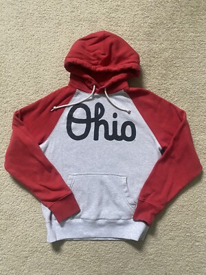 Homage Ohio State Buckeyes Script Ohio Hoodie Size XS Red/Light Gray | eBay