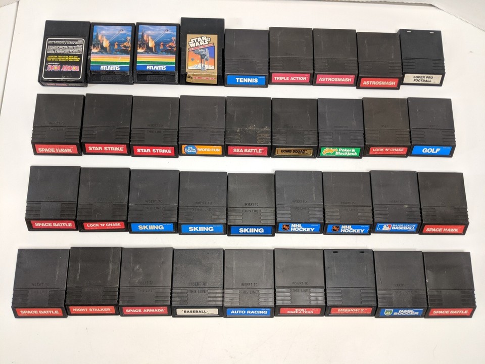 imagic Intellivision Cartridge Games Lot of 36 UNTESTED AS-IS Overlay ...