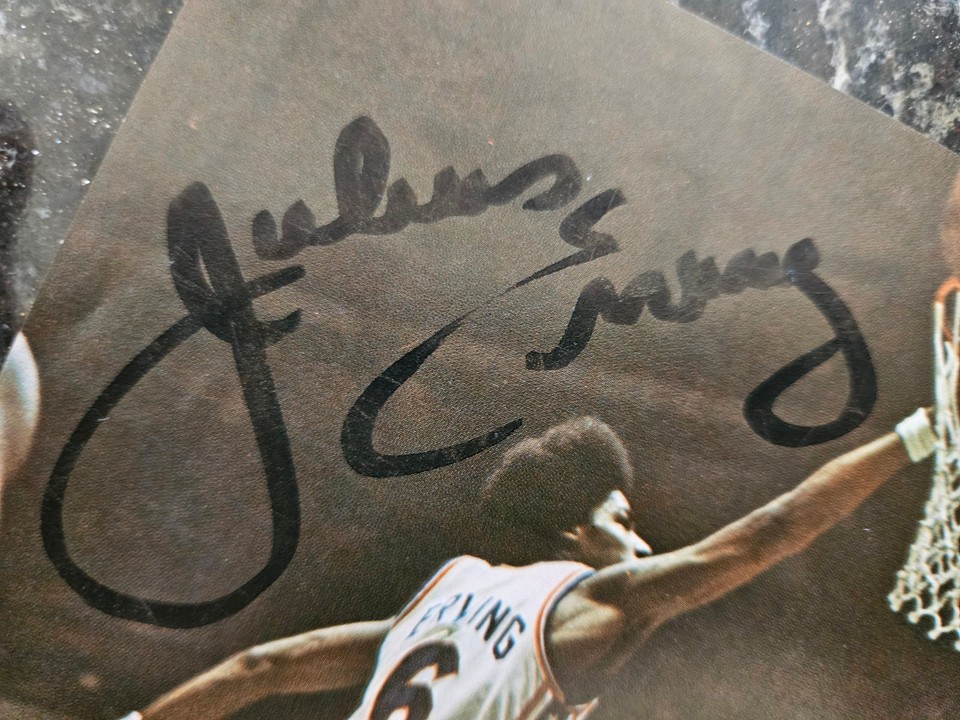 Julius Erving Autographed 4 3/4 × 8 1/4 Color Photo | eBay