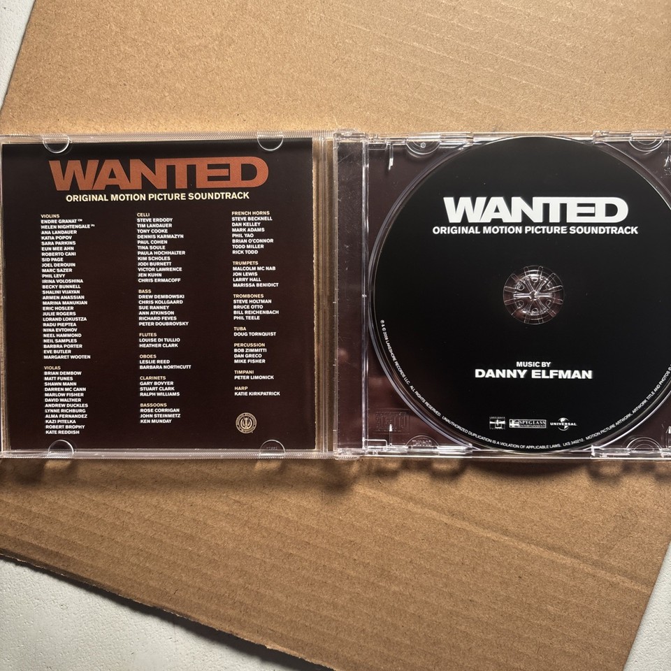 Wanted - Original Soundtrack (CD, 2008) Danny Elfman PERFECT DISC ...