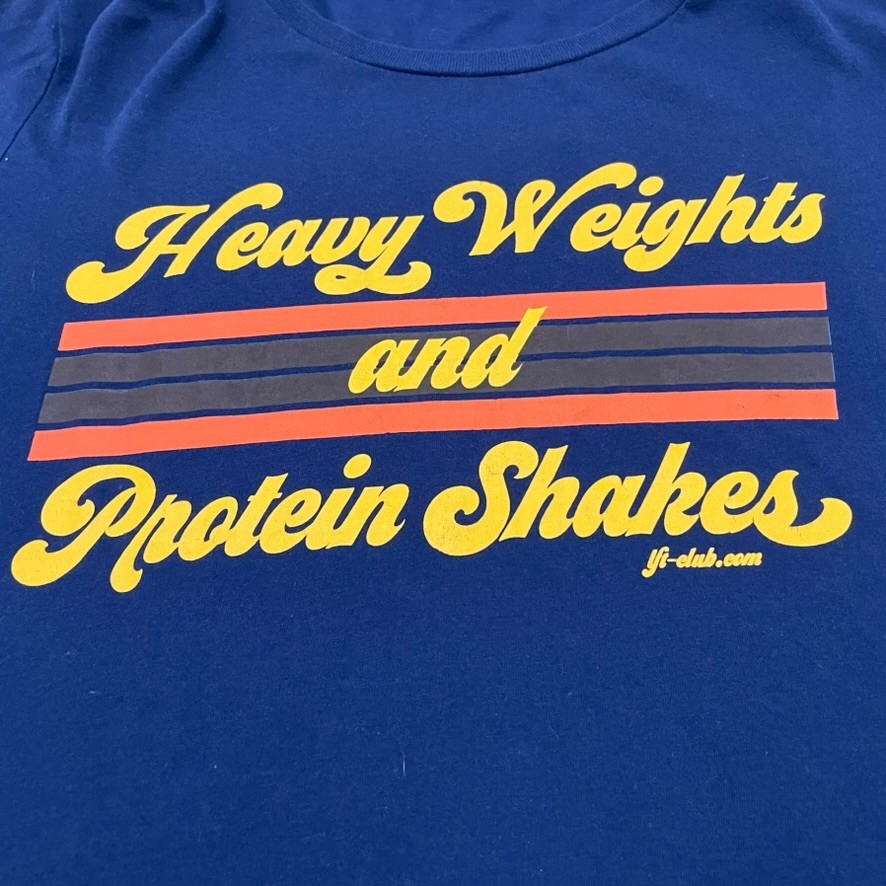 'YT-Club' Heavy Weights And Protein Shakes Navy Blue … - Gem