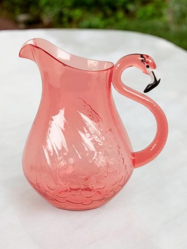 Spring Shop Acrylic Flamingo Pitcher W Embossed Detail 3qt NEW | eBay
