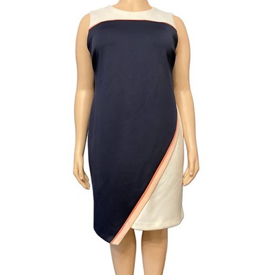 Tommy Hilfiger Color Blocked Asymmetric Sheath Dress | eBay