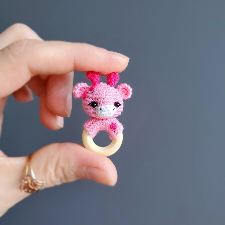 Miniature doll teether. Dollhouse mini toy animal. Doll collection ...