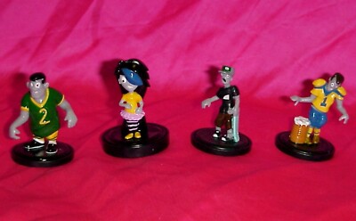 LOT OF 4 ZOMBIE MONSTER ACTION FIGURES EMO GIRL SKATER SOCCER ...