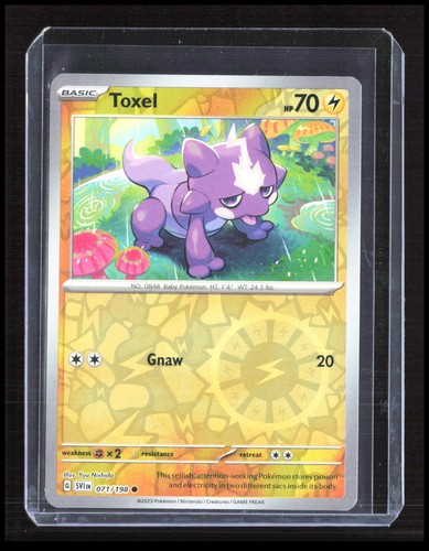 Toxel 071/198 Reverse Holo Scarlet Violet Base Set Pokemon tcg Card CB ...
