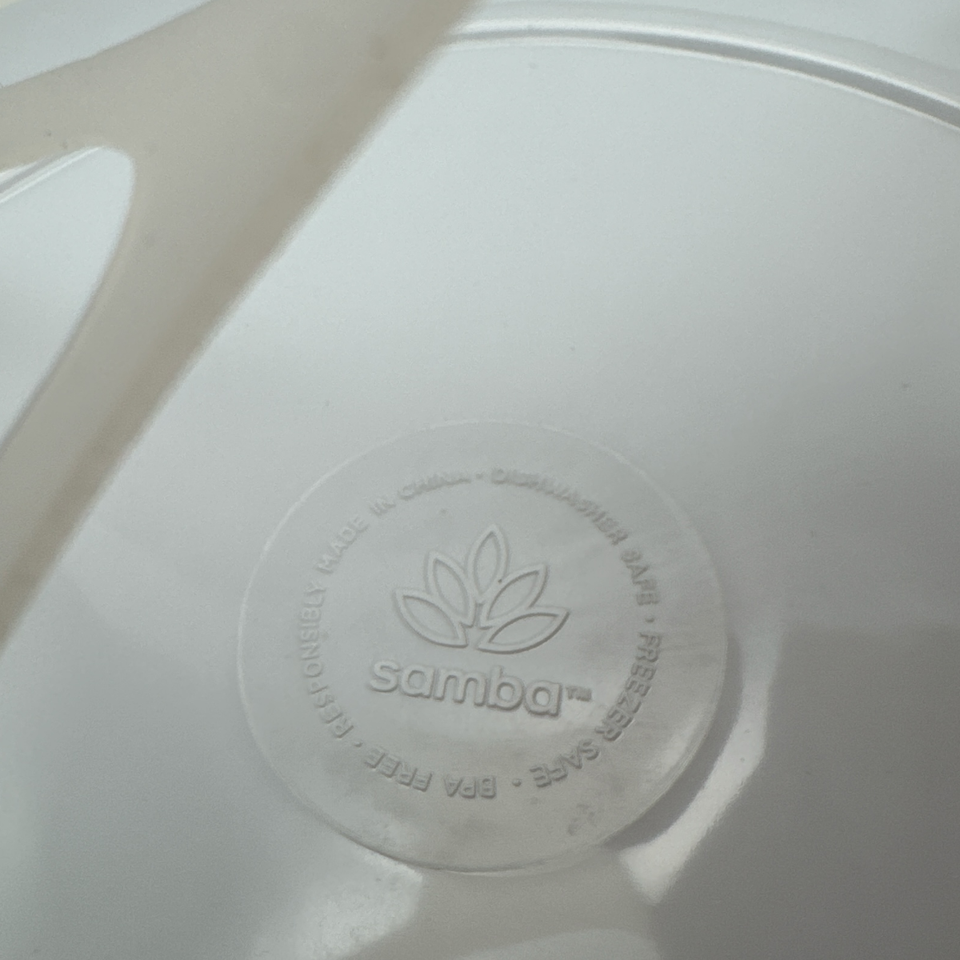 Samba Ivory White w/Brown Rim Melamine Dinner Plate Set of 4 | eBay