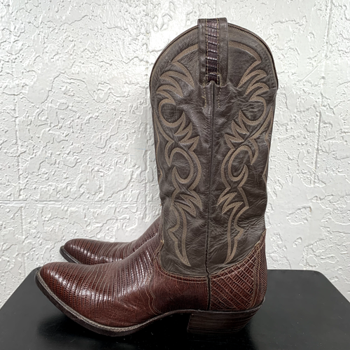 Larry Mahan Boots Mens Size 7 M Chocolate Brown Cowboy Western | eBay