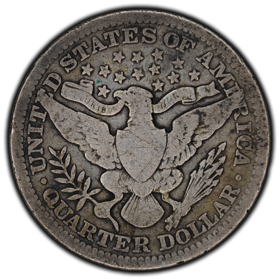 United States 1900 25 Cents Barber Quarter Silver Coin - Very Good | eBay