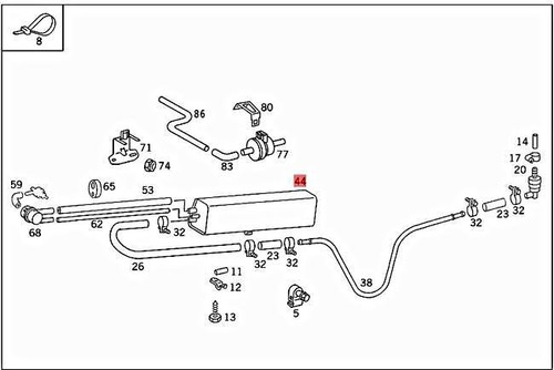 Genuine MERCEDES A124 C124 C126 R107 S124 Activated Charcoal Filter ...