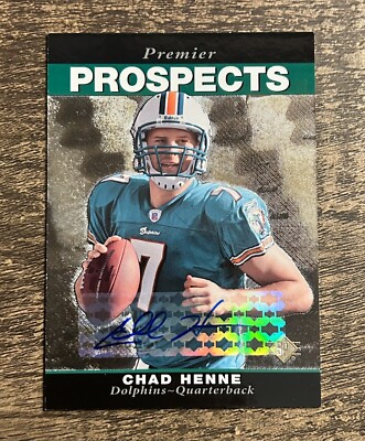 2008 SP Rookie Edition Premier Prospects Auto Chad Henne #258 Rookie ...