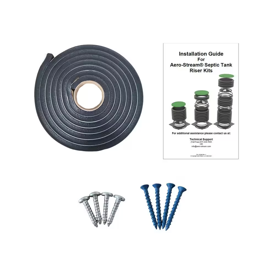 Septic Tank Riser Kit Watertight Seal Installation 13.3 Ft. of 3/4" X 1 ...