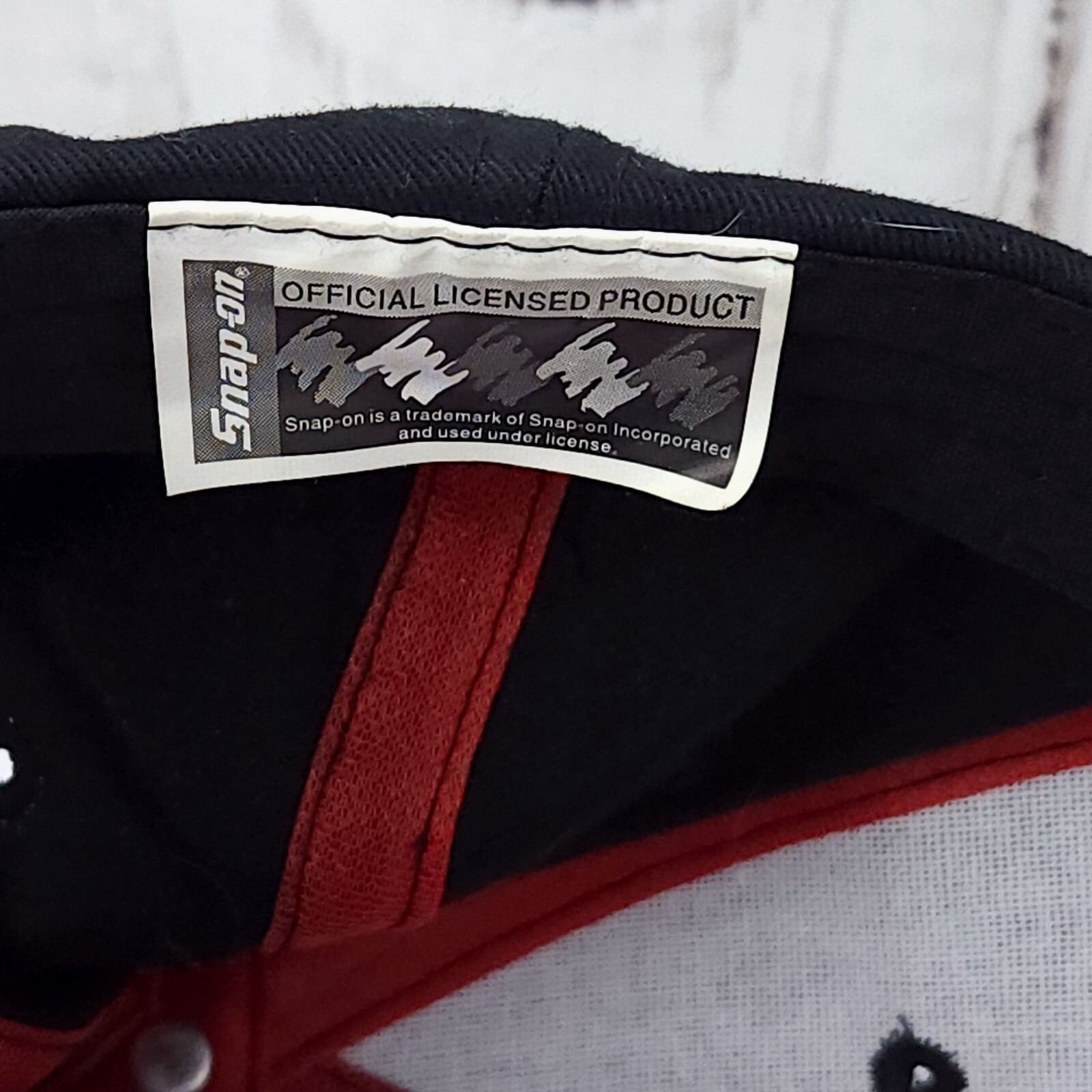 Vintage Snap On Tools Logo Hat Red & Black Adjustable Strap Cap | eBay