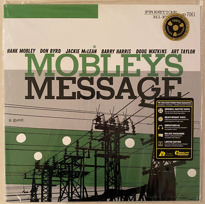 HANK MOBLEY Mobley's Message Barry Harris Donald Byrd MONO 180 Gram ...