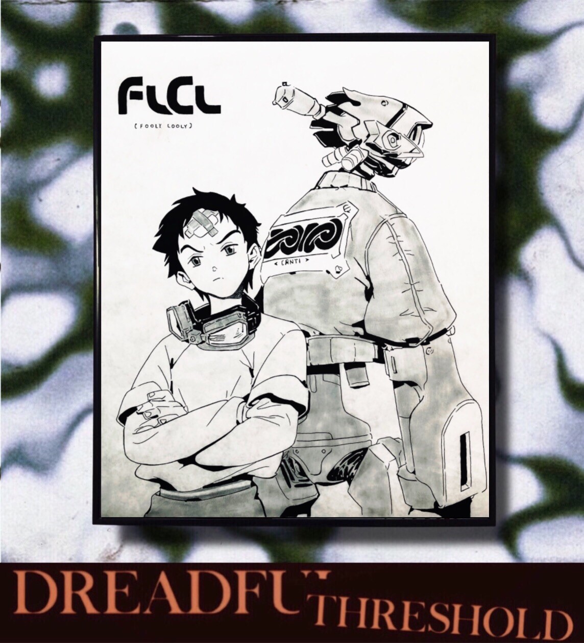 Fooly Cooly FLCL Anime Manga Hand-Drawn Poster Wall Art Drawing (16x20 ...